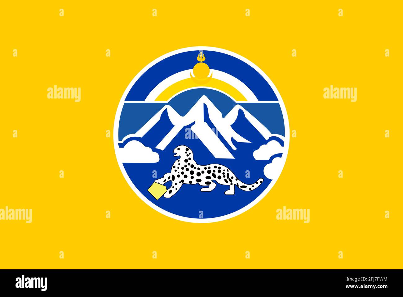 flag of Mongolic peoples Soyots. flag representing ethnic group or ...