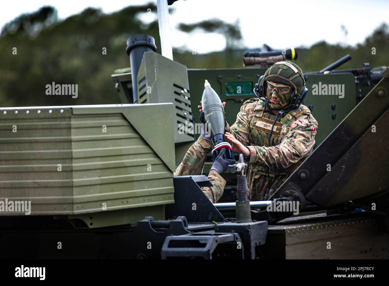 Danish soldiers with the 1st Artillery Battalion conduct a live-fire ...