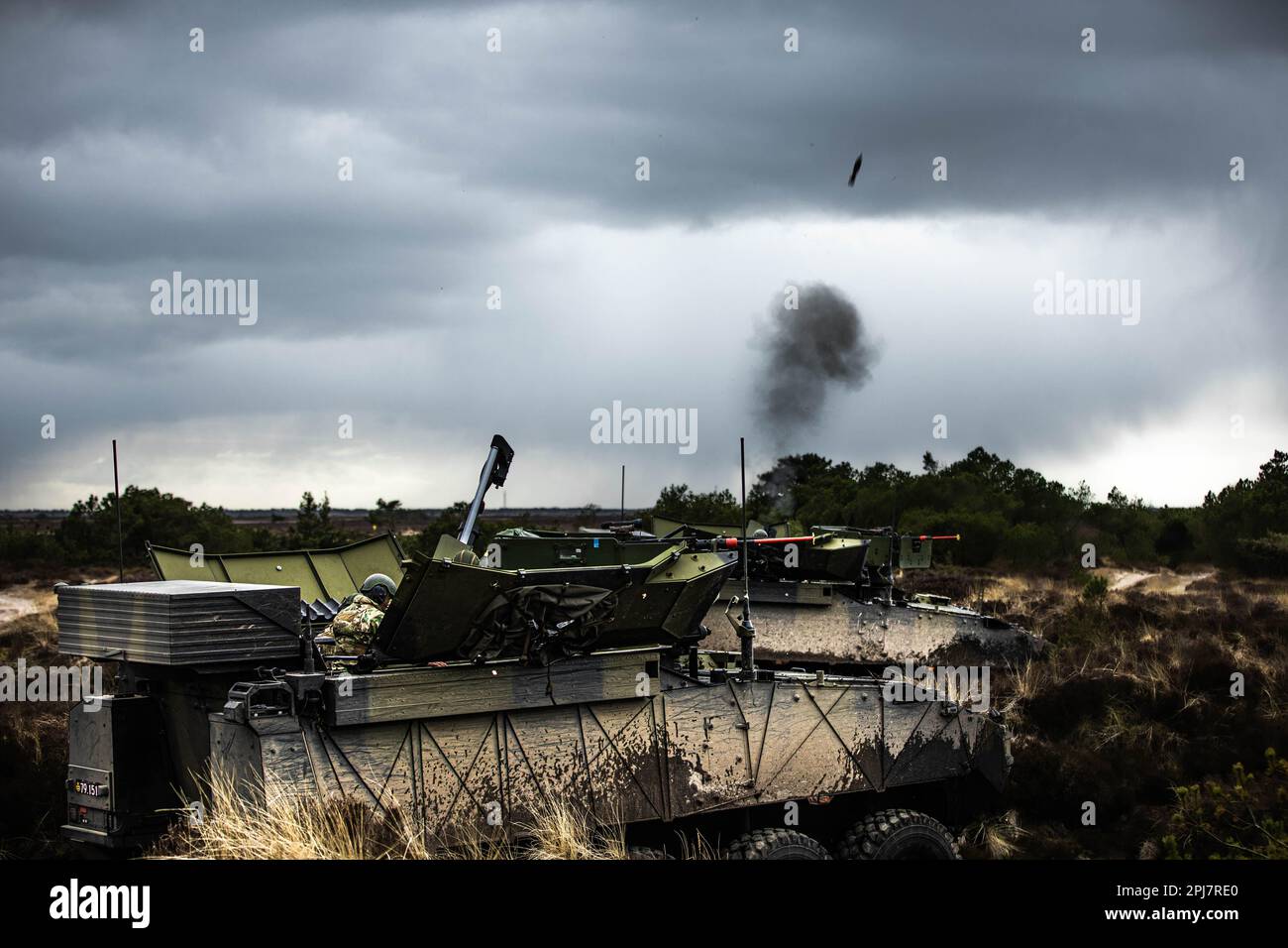 Danish soldiers with the 1st Artillery Battalion conduct a live-fire ...