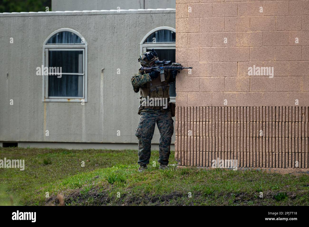 A U.S Marine with the 26th Marine Expeditionary Unit’s (MEU) Battalion ...