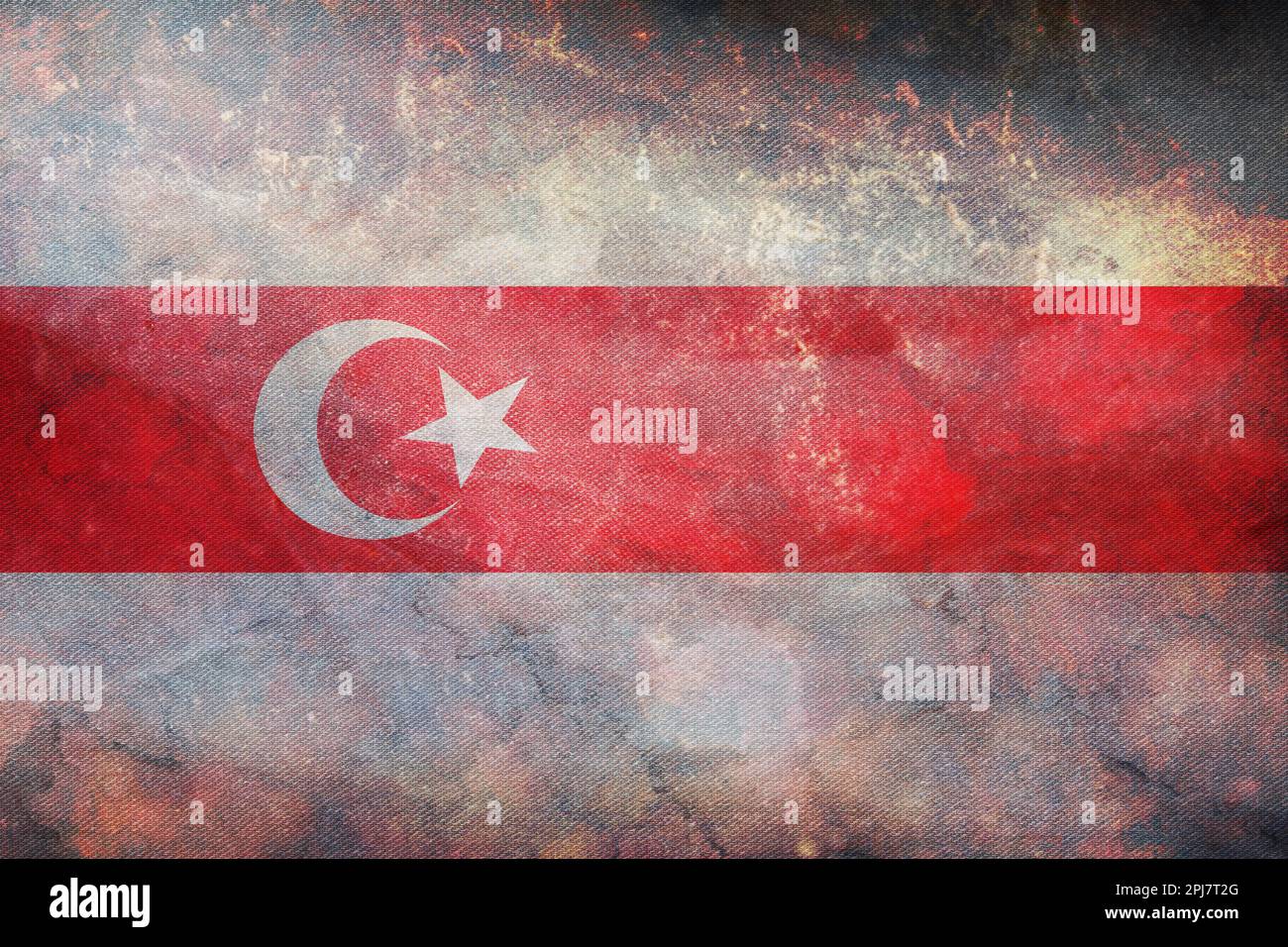 retro flag of Kipchak peoples Lipka Tatars in Belarus with grunge ...