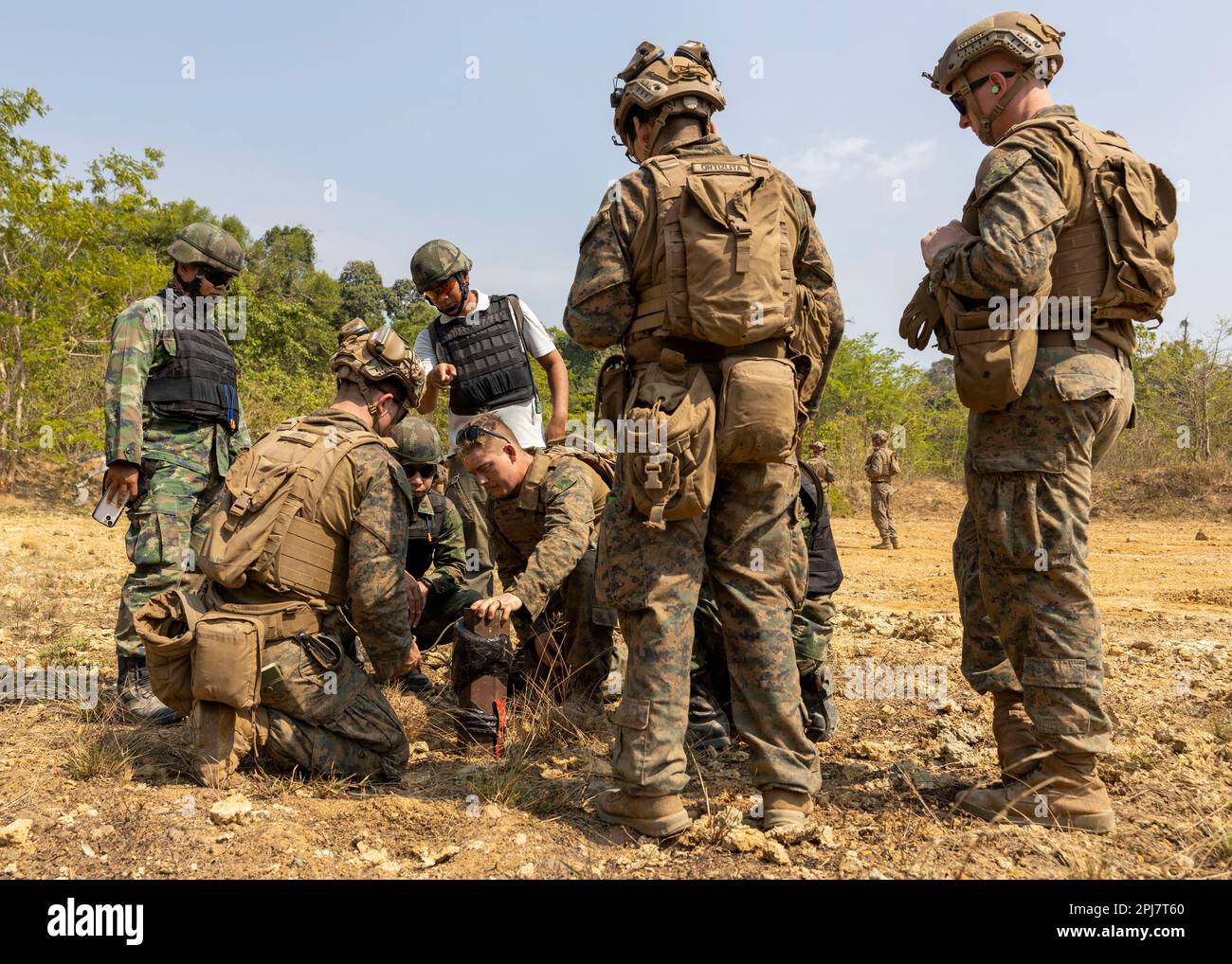 U.S. Marines with Battalion Landing Team 2/4, 13th Marine Expeditionary ...