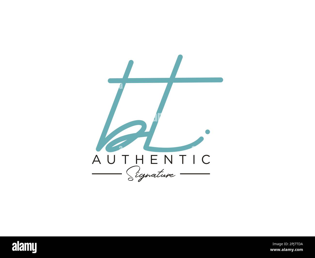 BT Signature Logo Template Vector Stock Vector Image & Art - Alamy