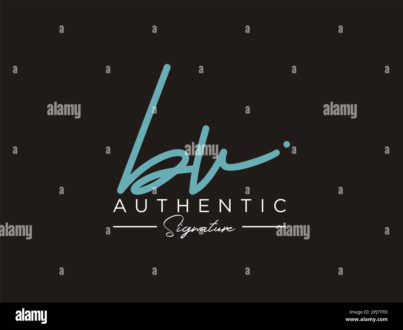 BV Signature Logo Template Vector Stock Vector Image & Art - Alamy