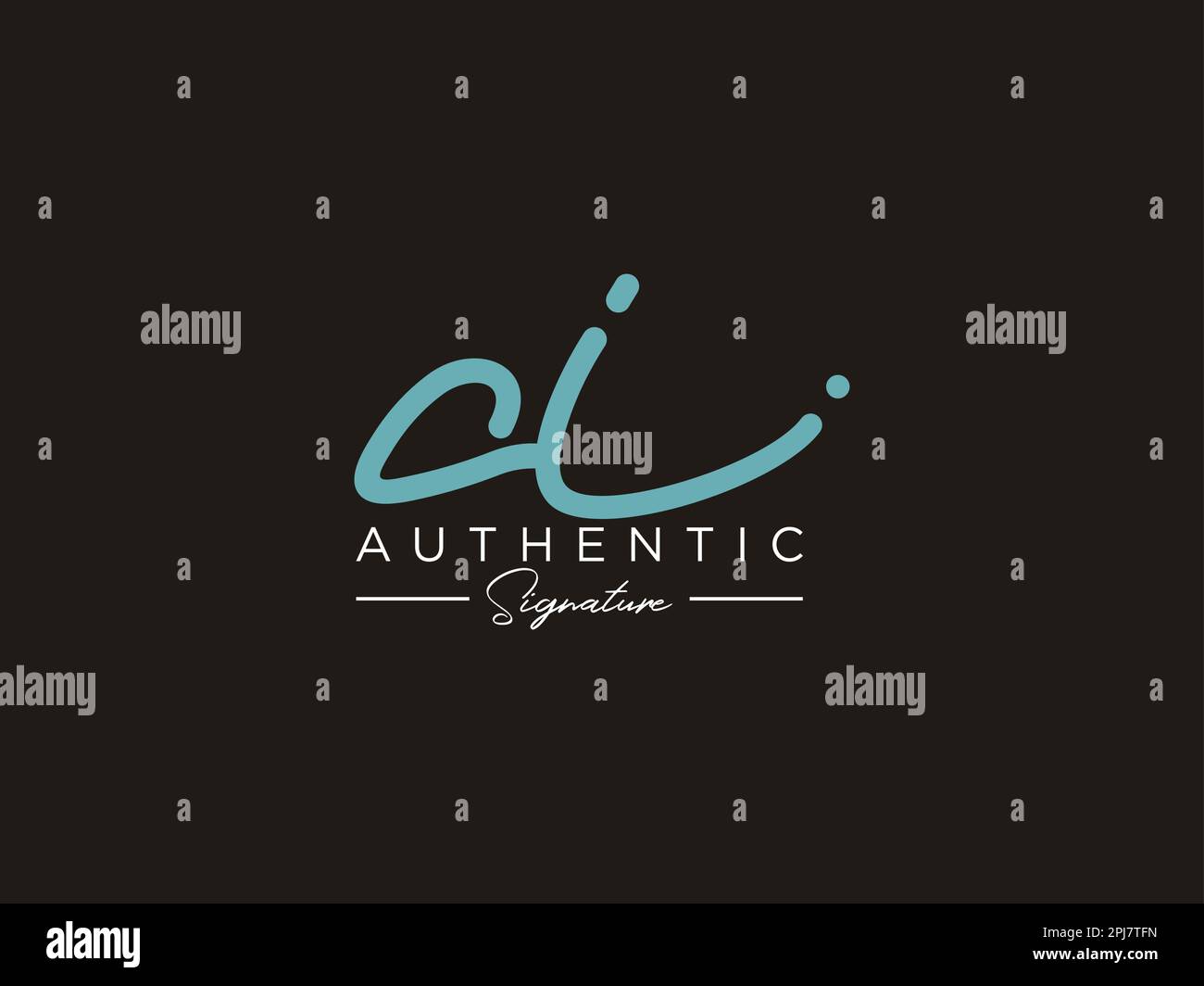 AI Signature Logo Template Vector Stock Vector Image & Art - Alamy