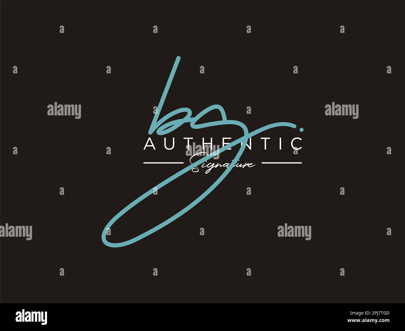 BG Signature Logo Template Vector Stock Vector Image & Art - Alamy
