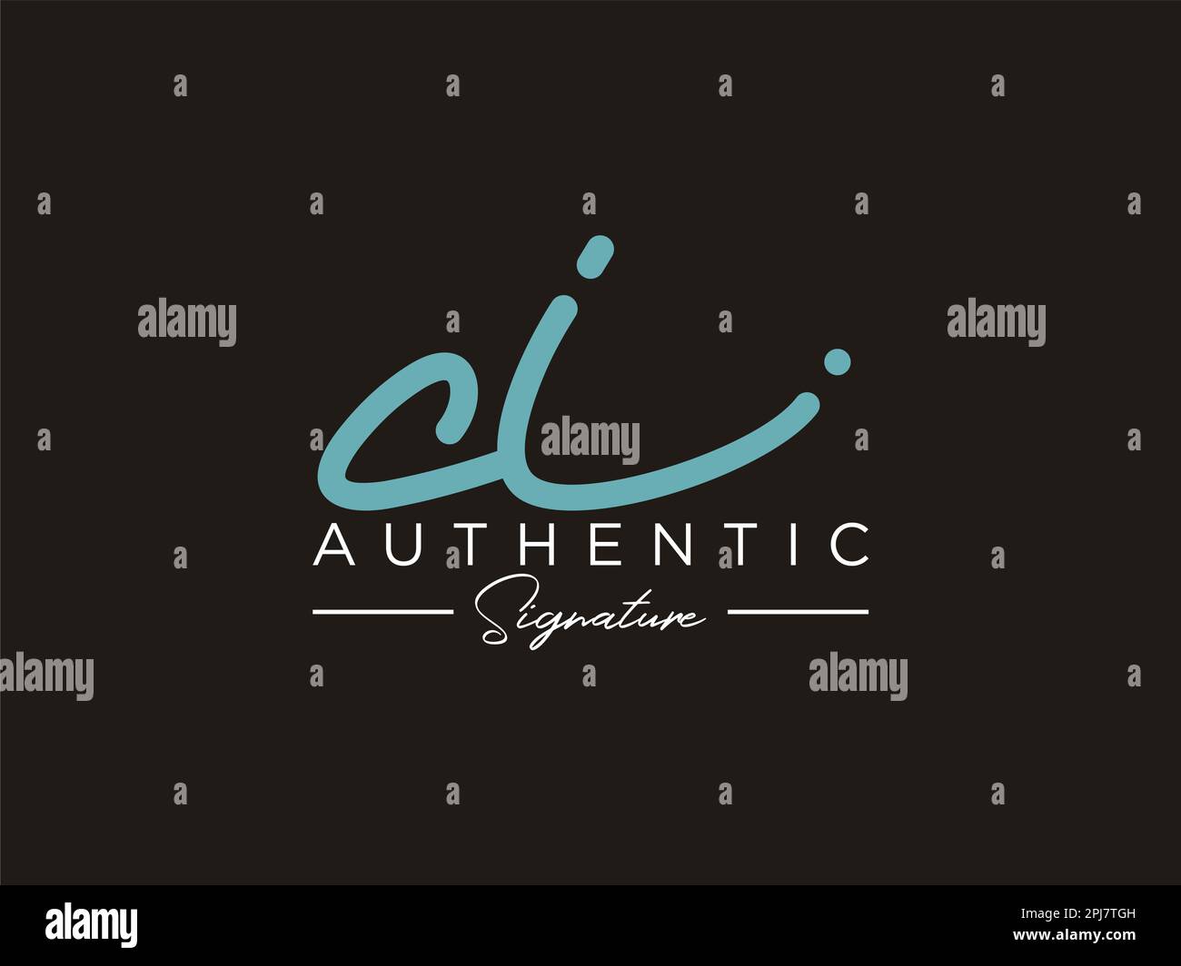 CI Signature Logo Template Vector Stock Vector Image & Art - Alamy