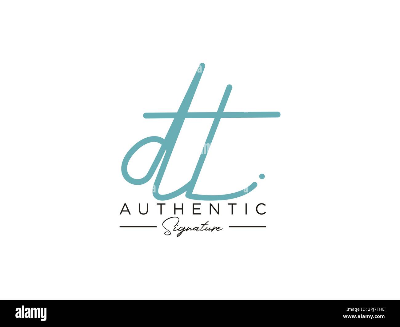 DT Signature Logo Template Vector Stock Vector Image & Art - Alamy