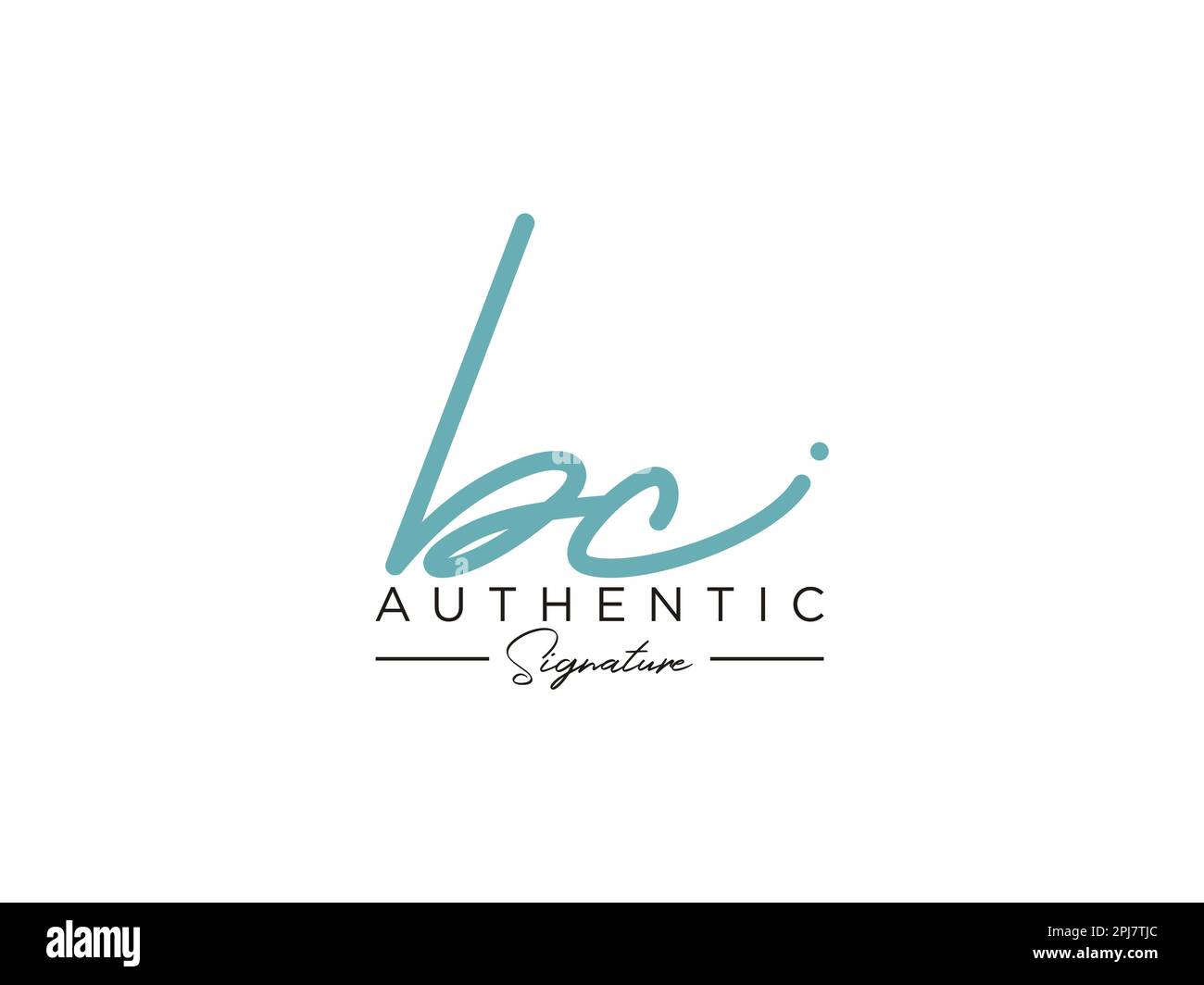 BC Signature Logo Template Vector Stock Vector Image & Art - Alamy