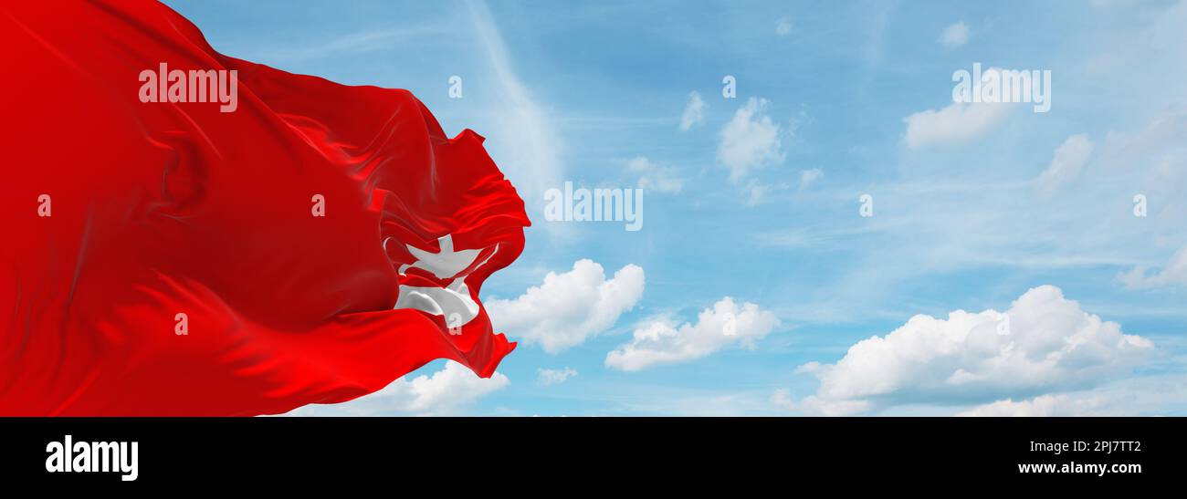 flag of Dravidian peoples Siddi at cloudy sky background, panoramic ...