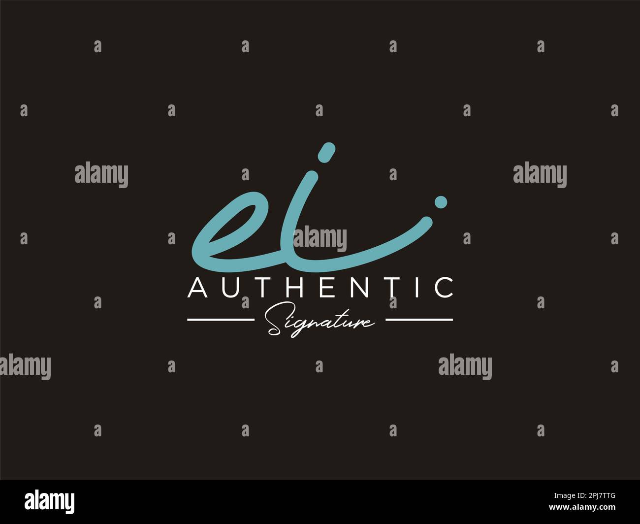EI Signature Logo Template Vector Stock Vector Image & Art - Alamy