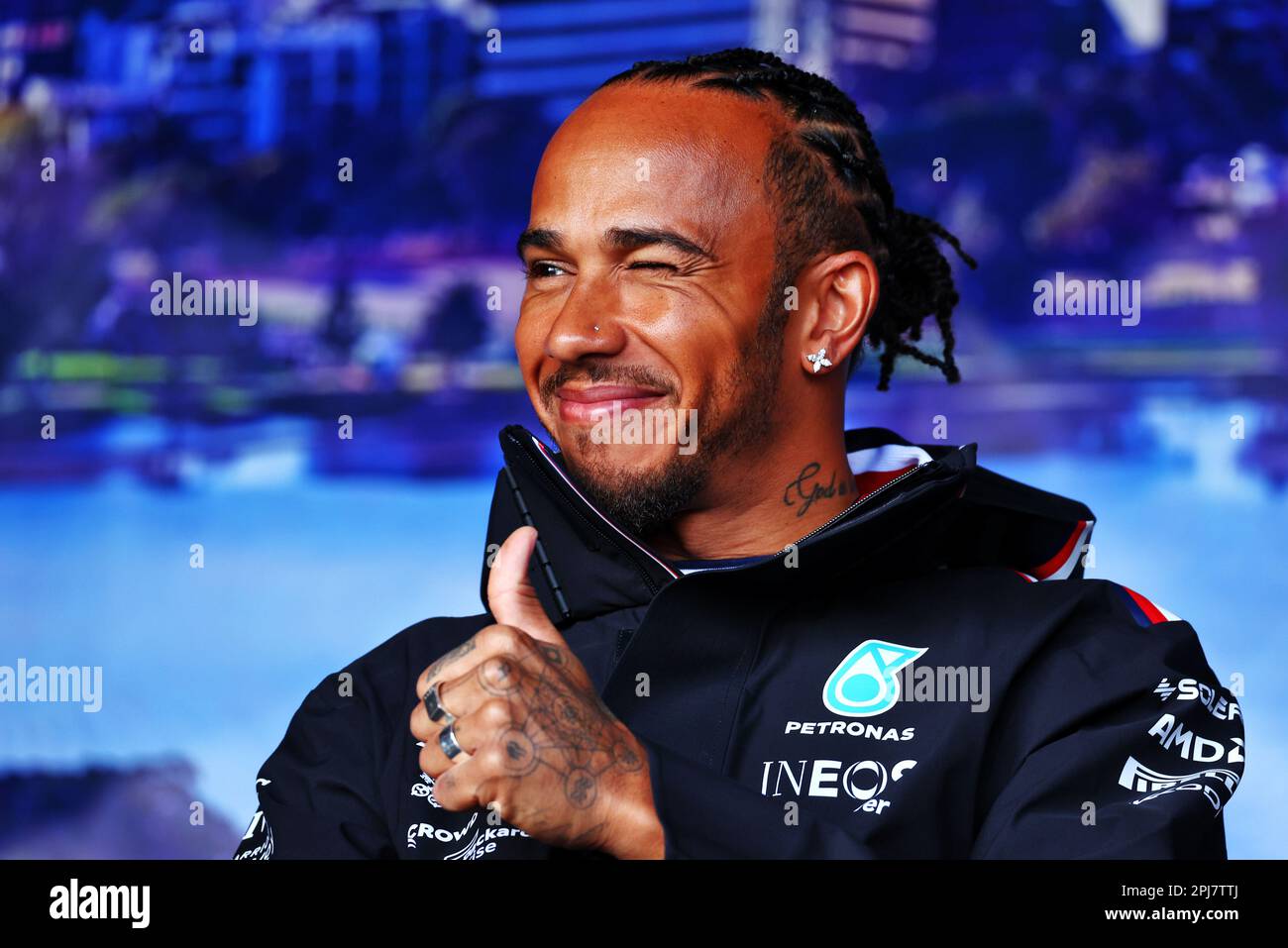 Melbourne, Australia. 01st Apr, 2023. Lewis Hamilton (GBR) Mercedes AMG ...