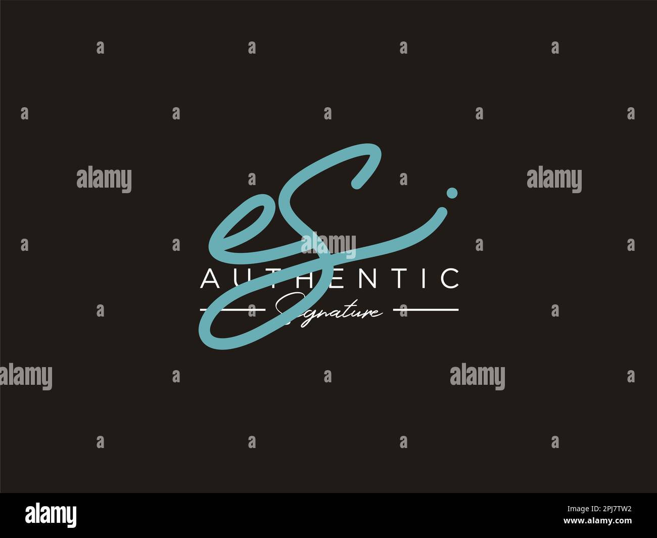 ES Signature Logo Template Vector Stock Vector Image & Art - Alamy