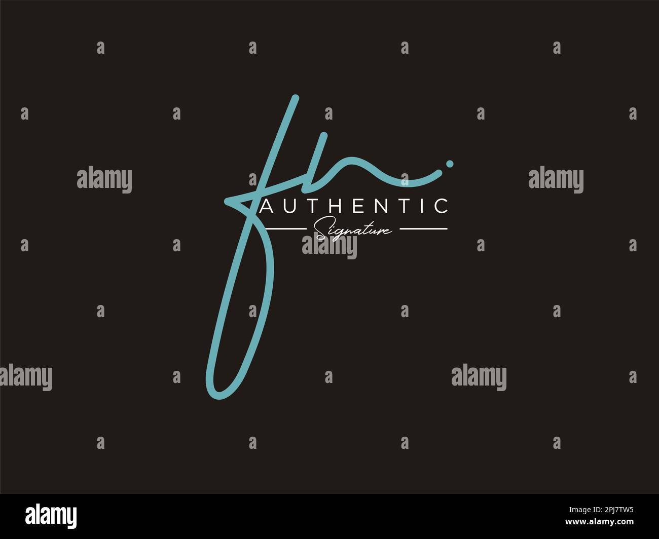 FN Signature Logo Template Vector Stock Vector Image & Art - Alamy
