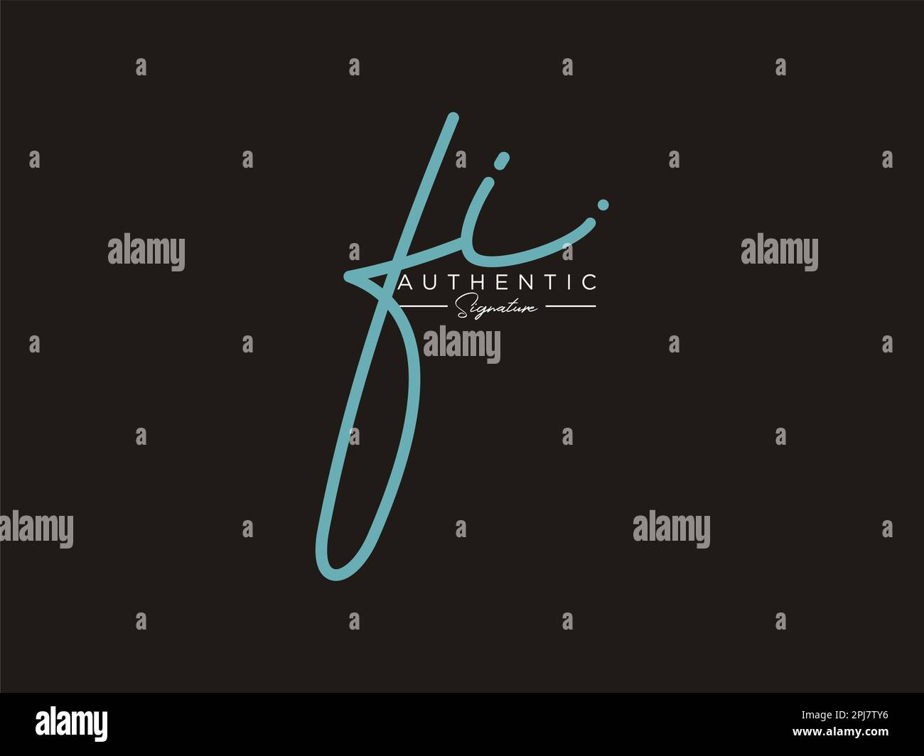 FI Signature Logo Template Vector Stock Vector Image & Art - Alamy