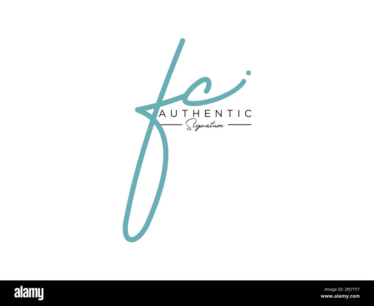 FC Signature Logo Template Vector Stock Vector Image & Art - Alamy