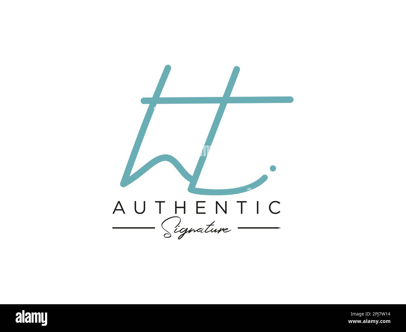 HT Signature Logo Template Vector Stock Vector Image & Art - Alamy