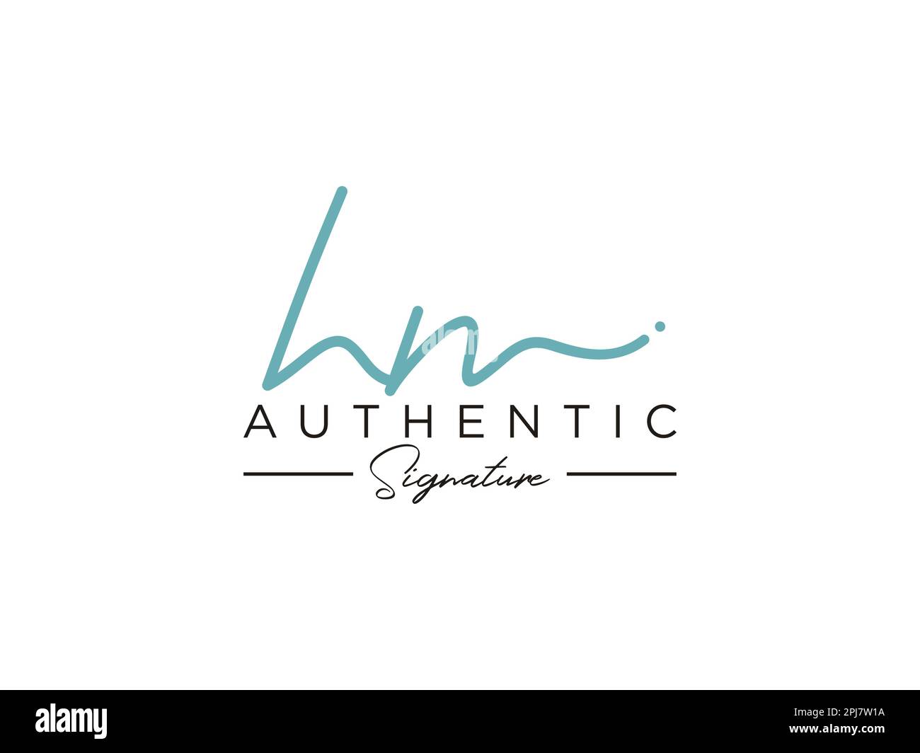 HM Signature Logo Template Vector Stock Vector Image & Art - Alamy