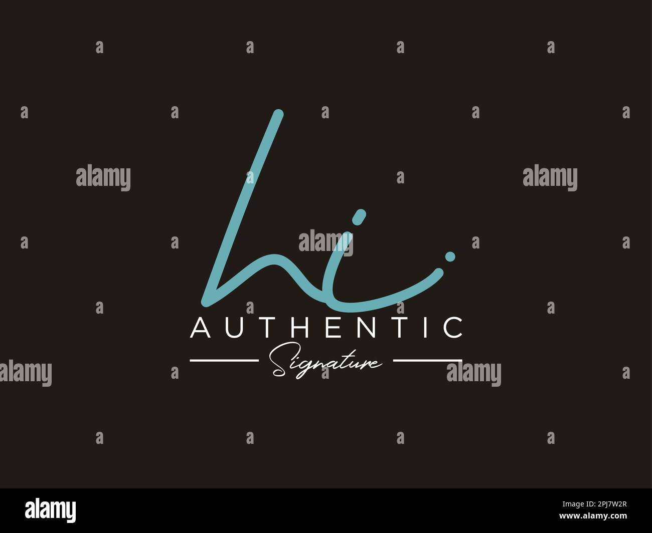 HI Signature Logo Template Vector Stock Vector Image & Art - Alamy
