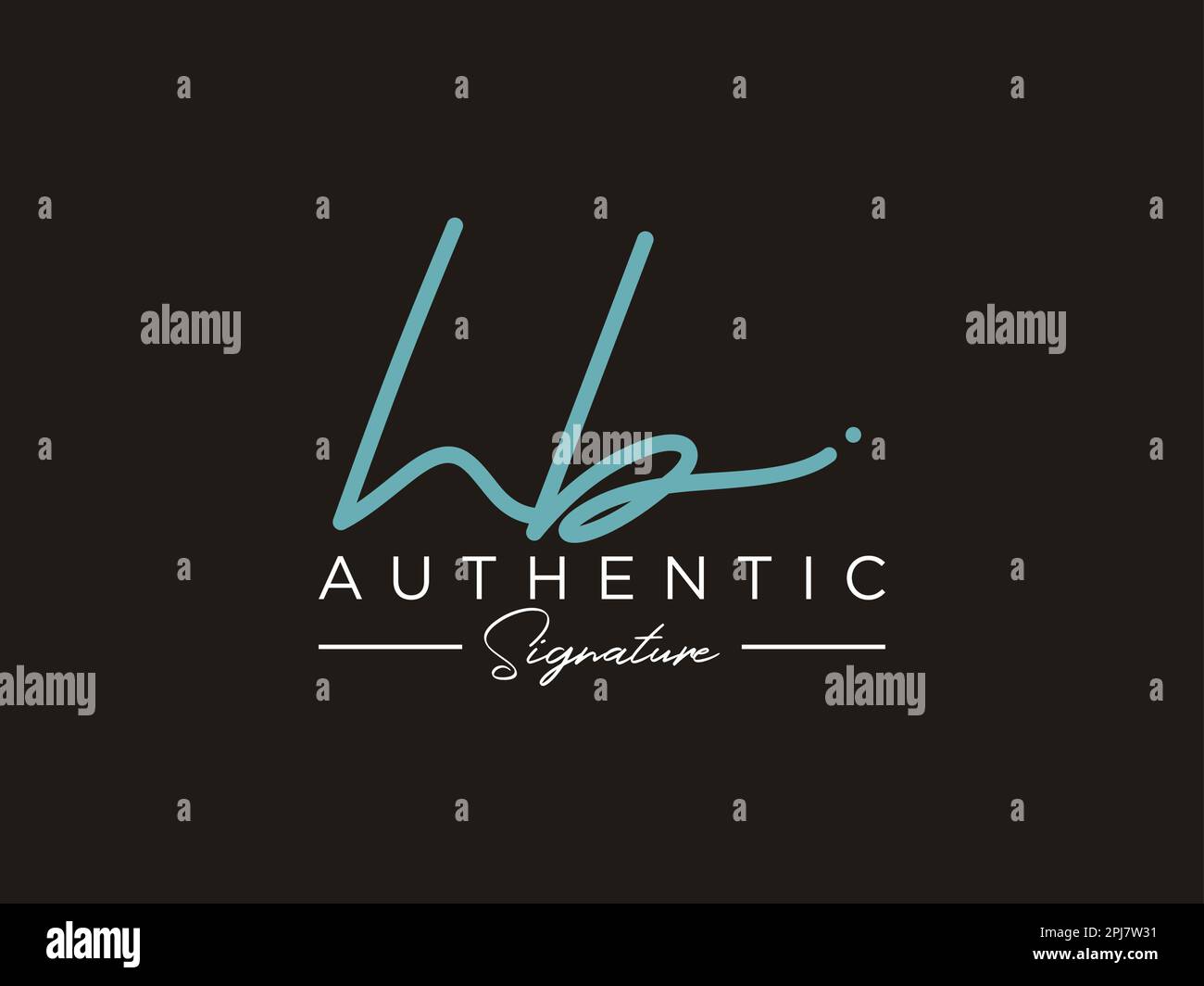 HB Signature Logo Template Vector Stock Vector Image & Art - Alamy