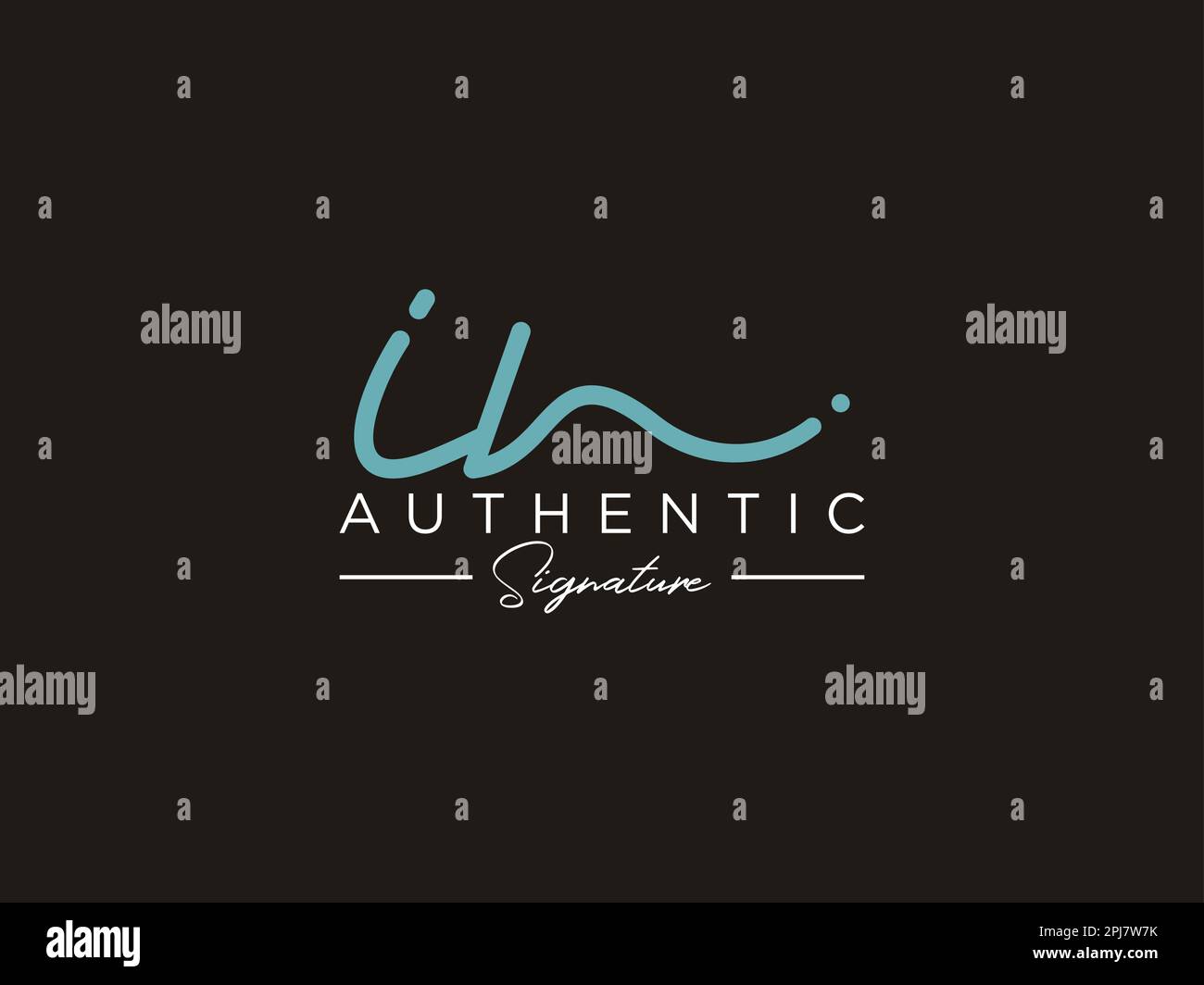IN Signature Logo Template Vector Stock Vector Image & Art - Alamy