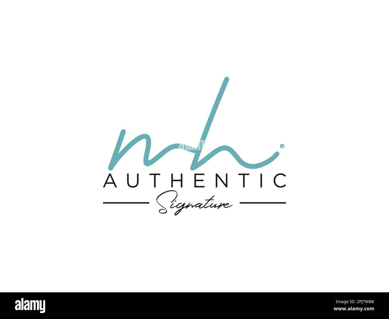 MH Signature Logo Template Vector Stock Vector Image & Art - Alamy