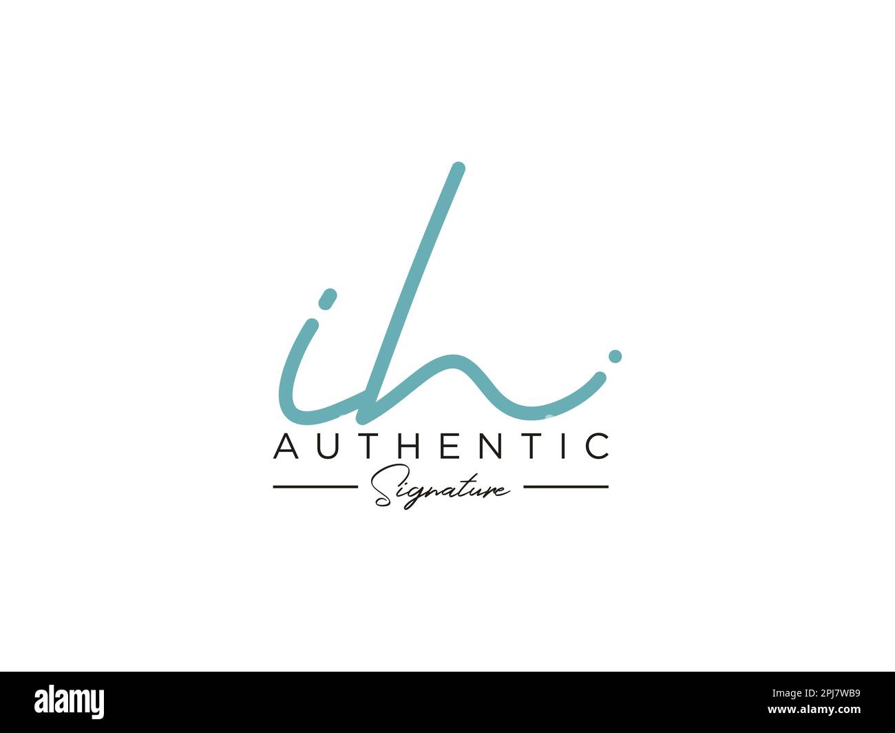IH Signature Logo Template Vector Stock Vector Image & Art - Alamy