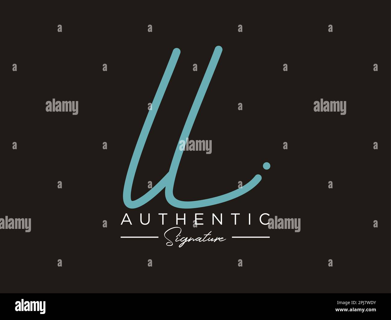 LL Signature Logo Template Vector Stock Vector Image & Art - Alamy