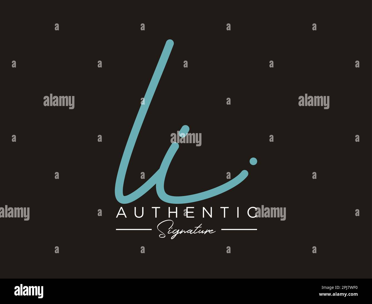 LI Signature Logo Template Vector Stock Vector Image & Art - Alamy