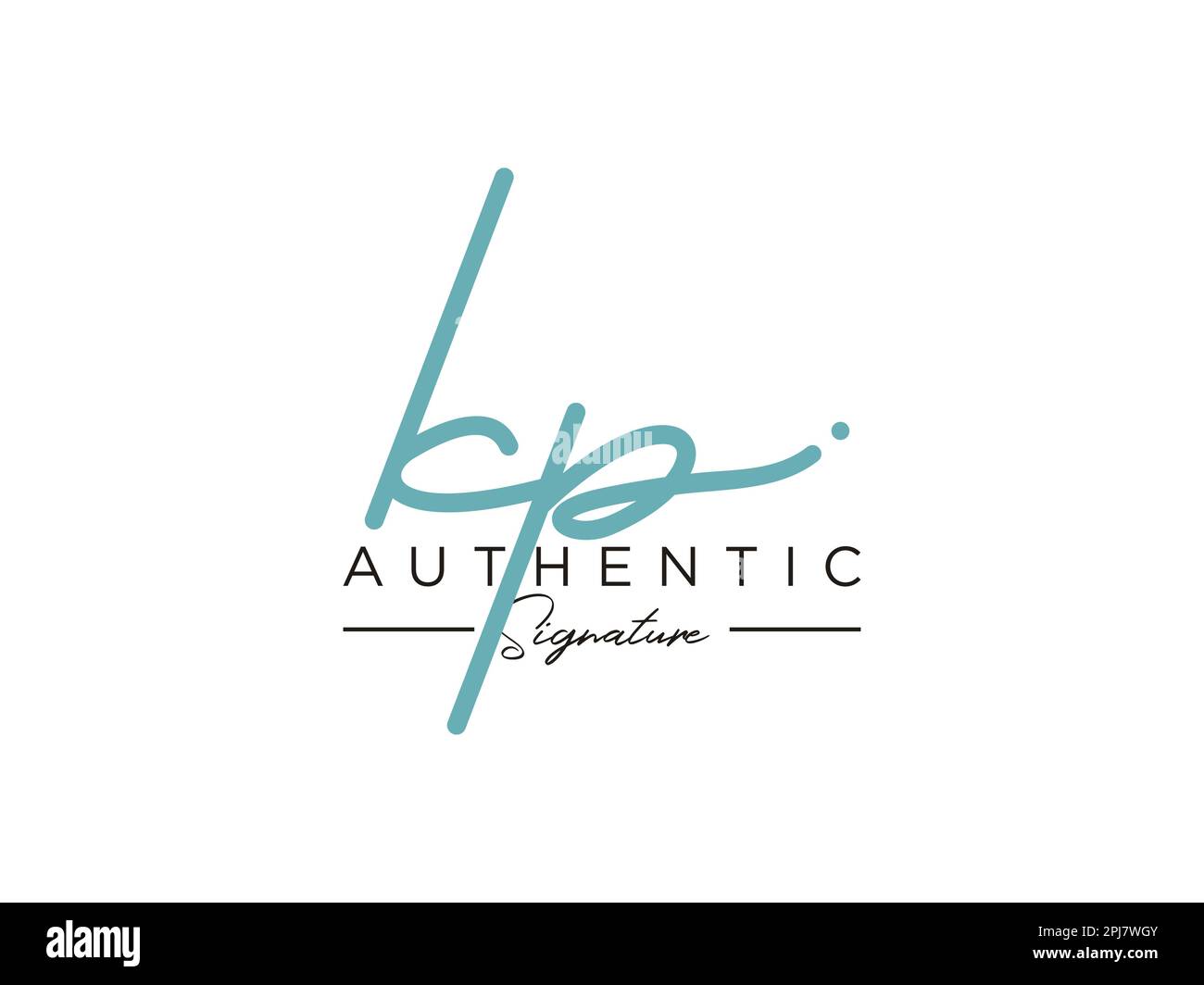KP Signature Logo Template Vector Stock Vector Image & Art - Alamy