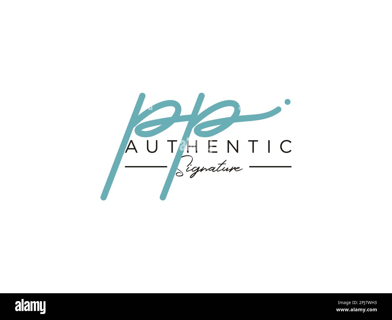 PP Signature Logo Template Vector Stock Vector Image & Art - Alamy