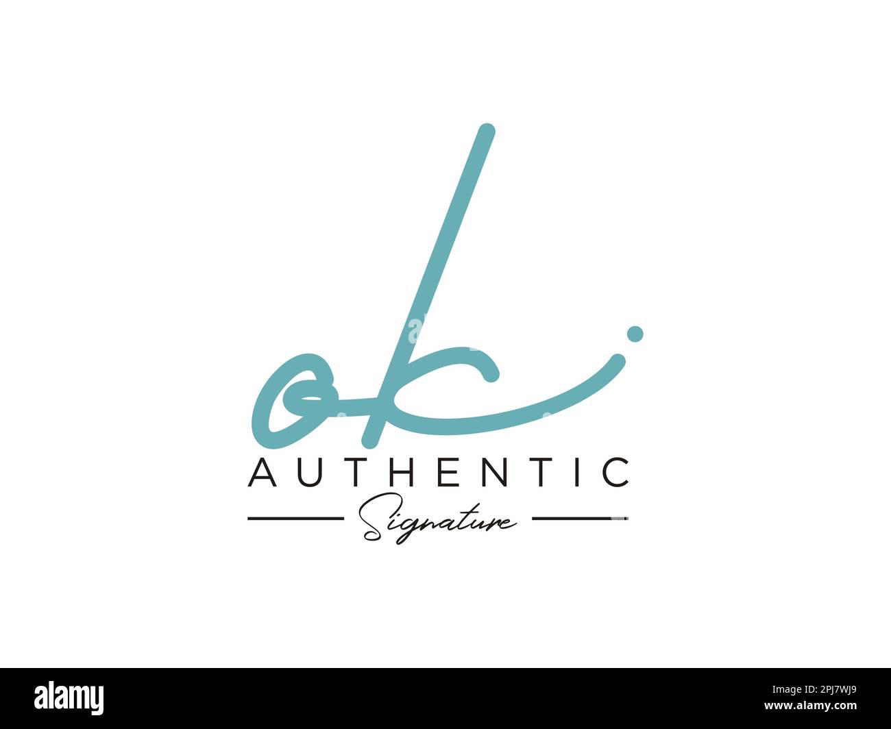 OK Signature Logo Template Vector Stock Vector Image & Art - Alamy