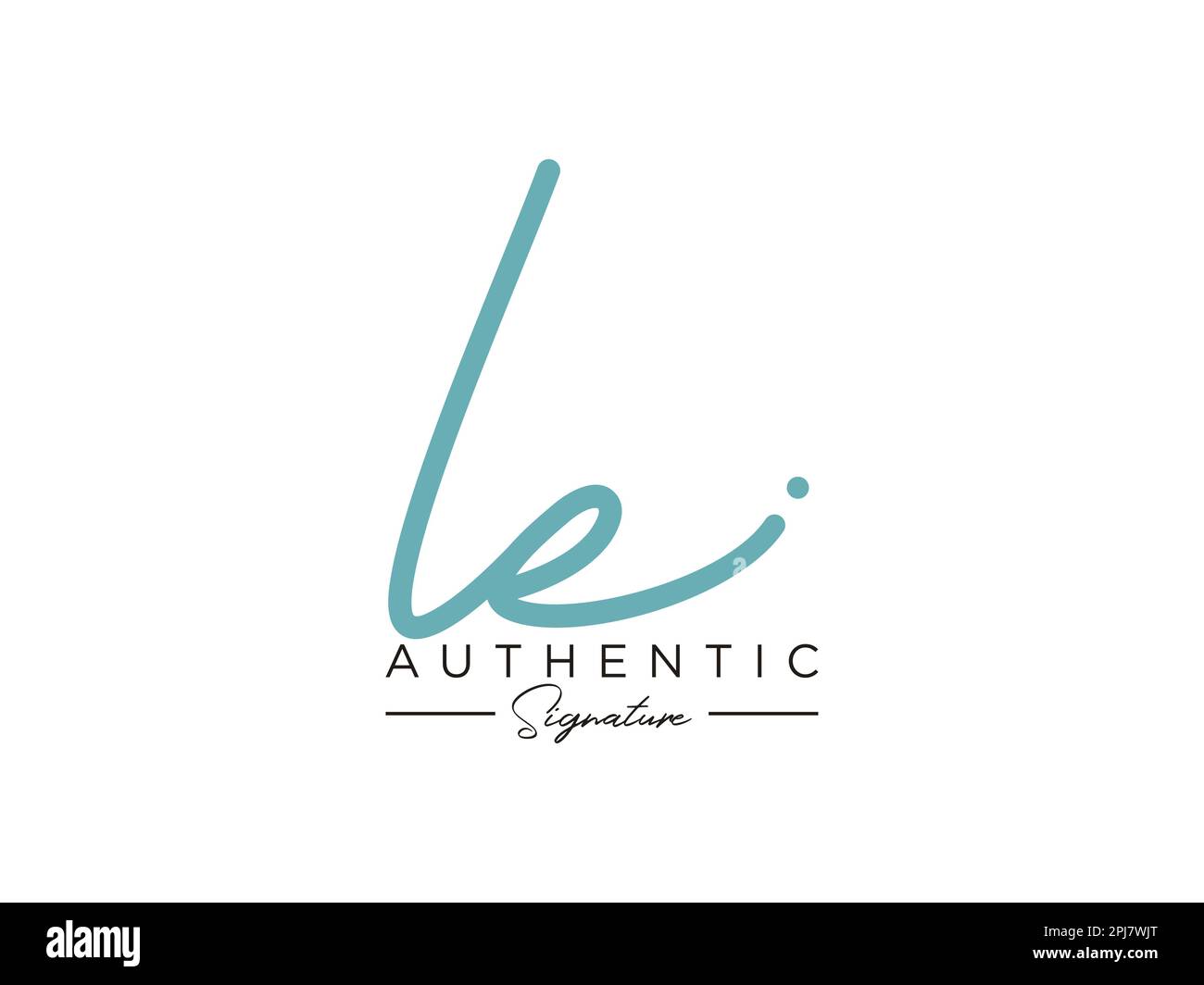 LE Signature Logo Template Vector Stock Vector Image & Art - Alamy