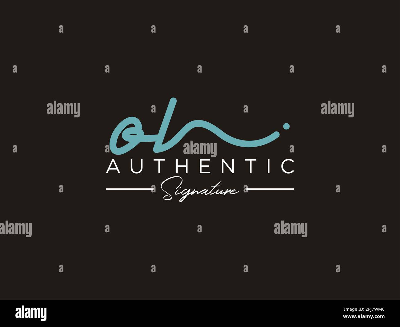 ON Signature Logo Template Vector Stock Vector Image & Art - Alamy