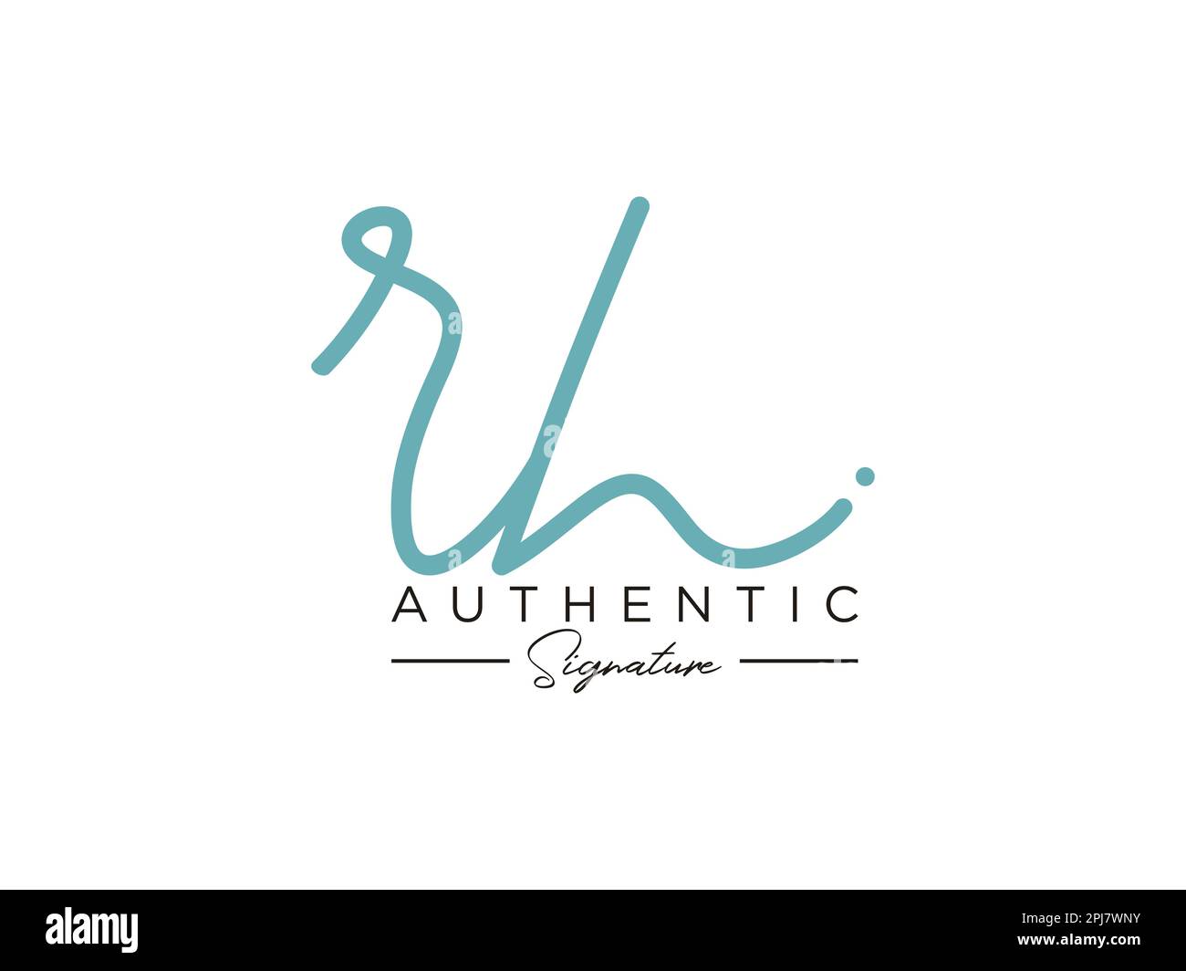 RH Signature Logo Template Vector Stock Vector Image & Art - Alamy