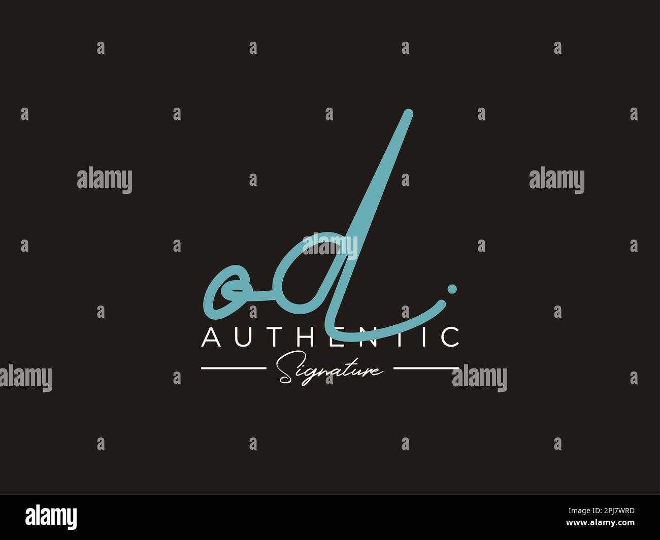 OD Signature Logo Template Vector Stock Vector Image & Art - Alamy