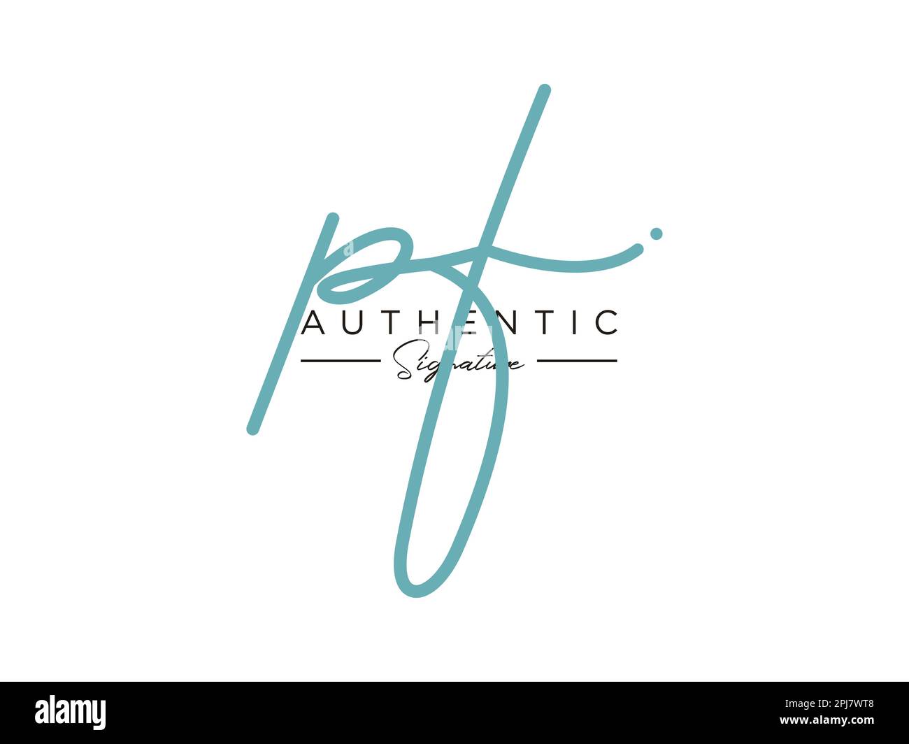 PF Signature Logo Template Vector Stock Vector Image & Art - Alamy