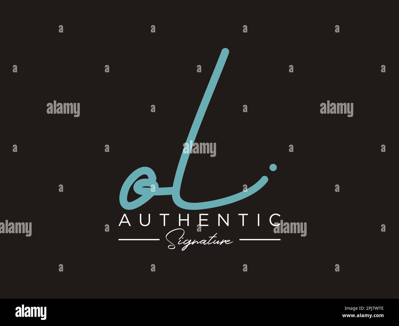 OL Signature Logo Template Vector Stock Vector Image & Art - Alamy