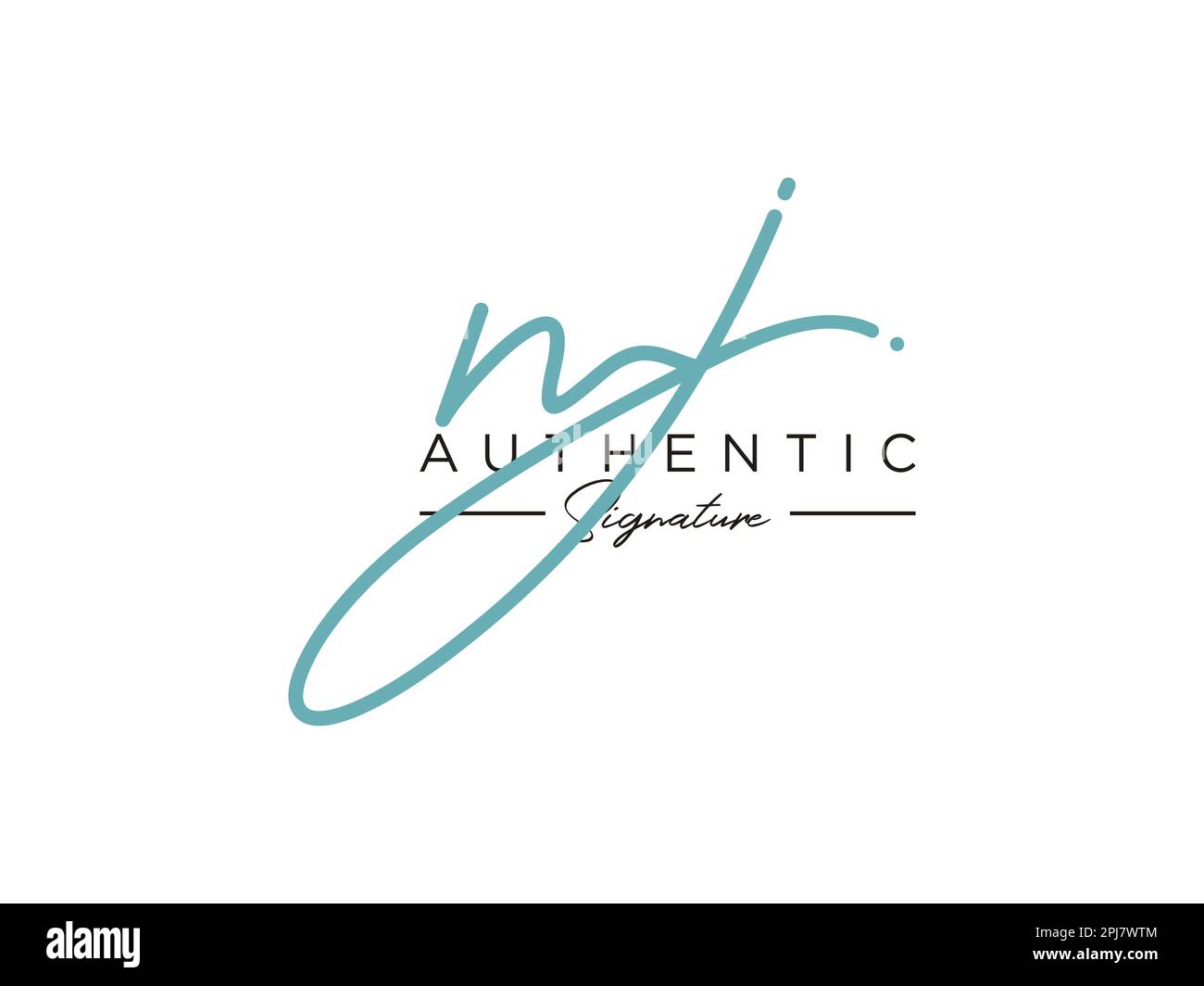 MJ Signature Logo Template Vector Stock Vector Image & Art - Alamy