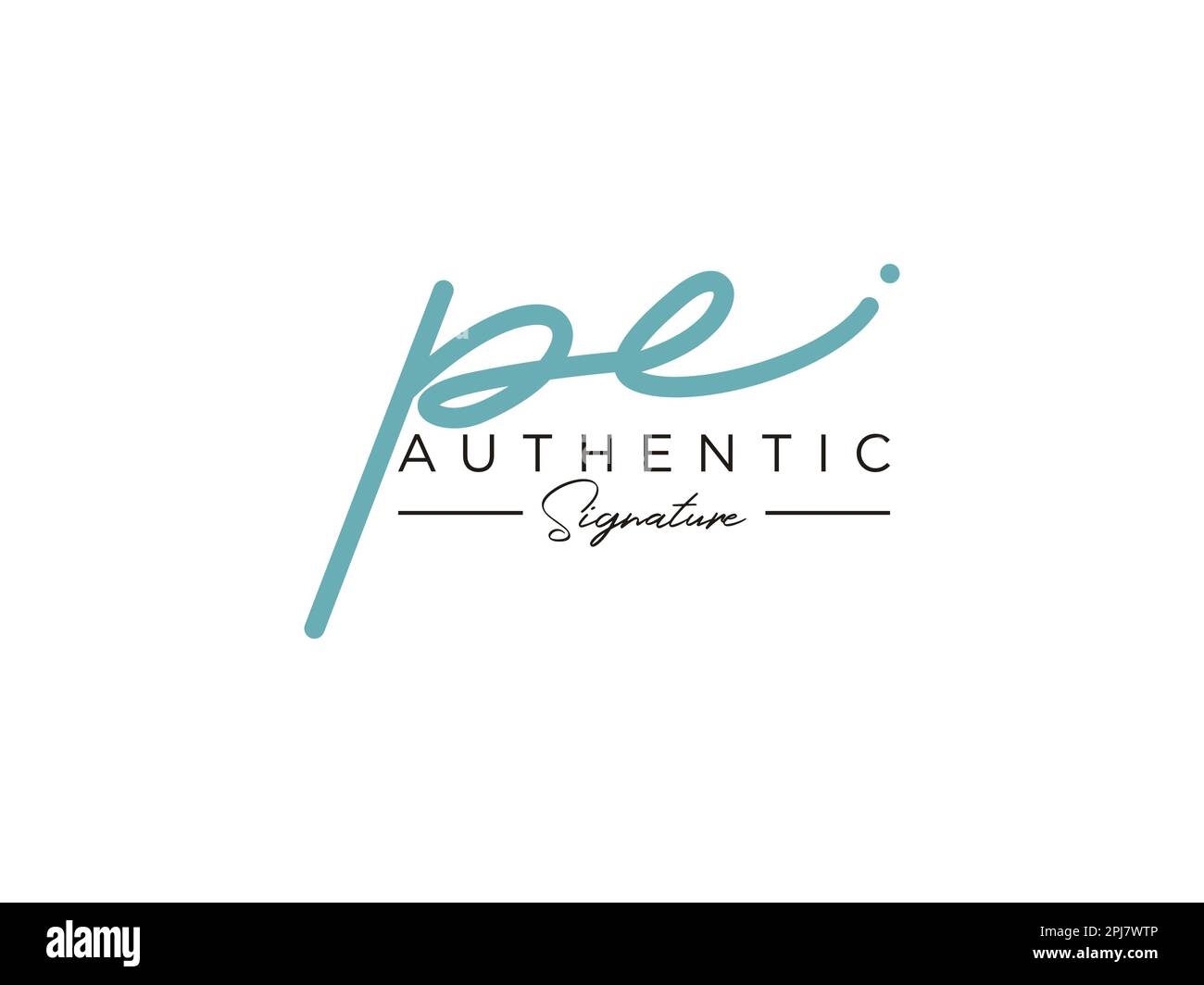 PE Signature Logo Template Vector Stock Vector Image & Art - Alamy