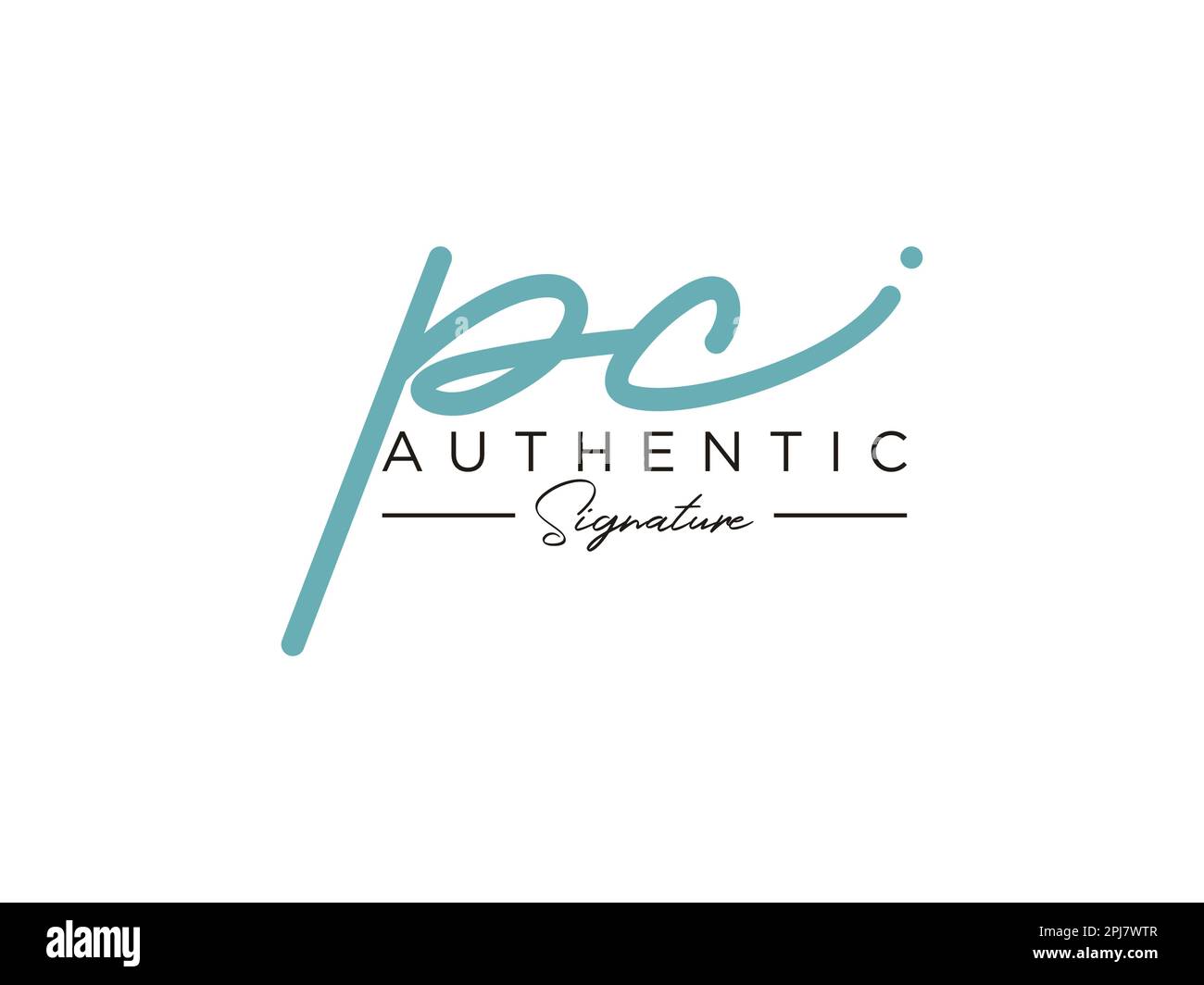 PC Signature Logo Template Vector Stock Vector Image & Art - Alamy