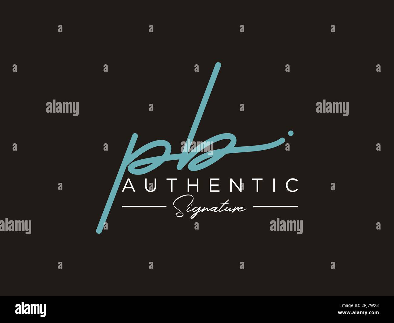 PB Signature Logo Template Vector Stock Vector Image & Art - Alamy