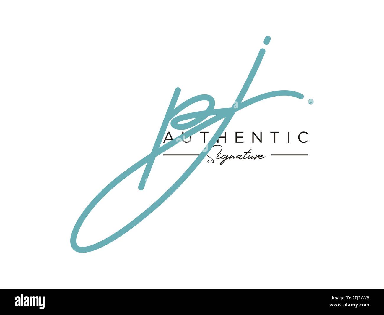 PJ Signature Logo Template Vector Stock Vector Image & Art - Alamy