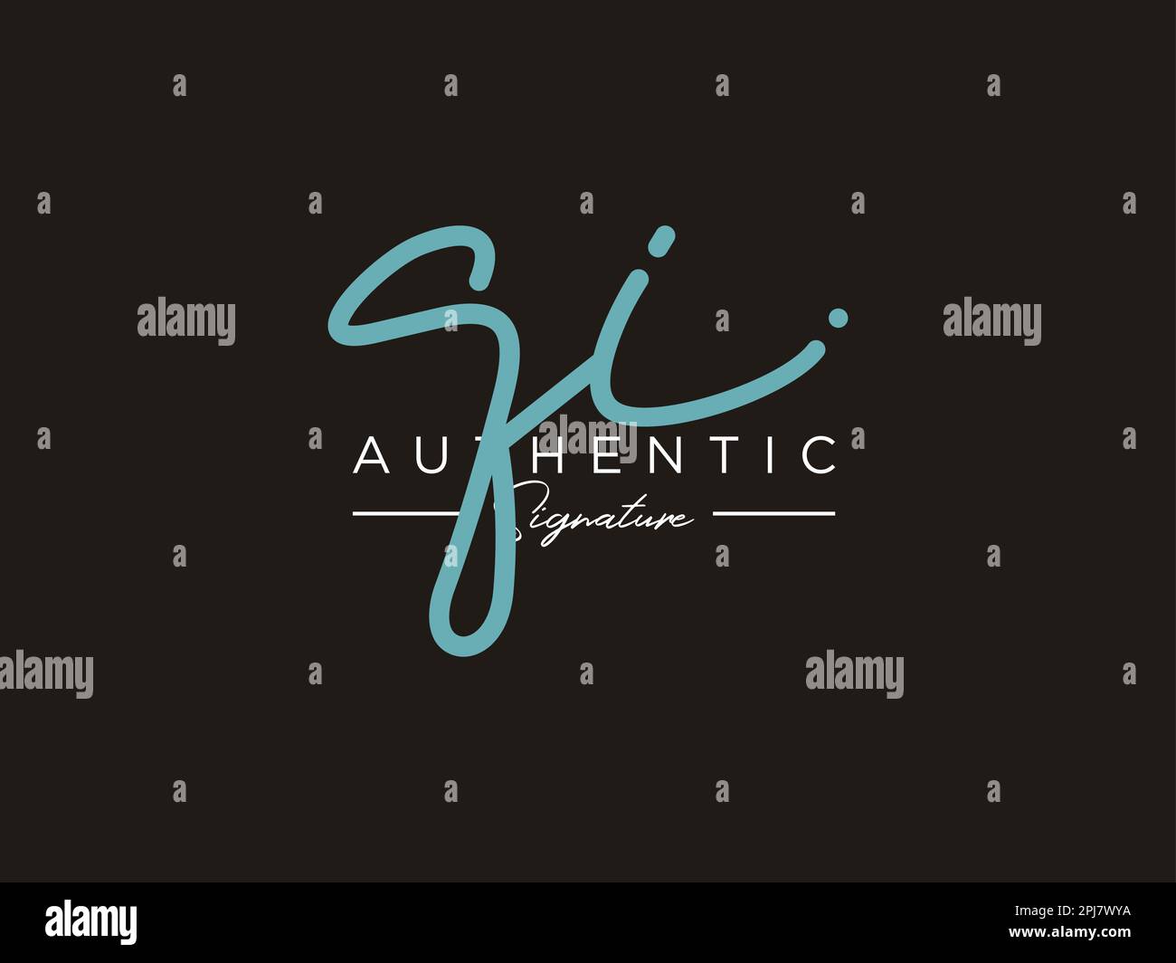 QI Signature Logo Template Vector Stock Vector Image & Art - Alamy