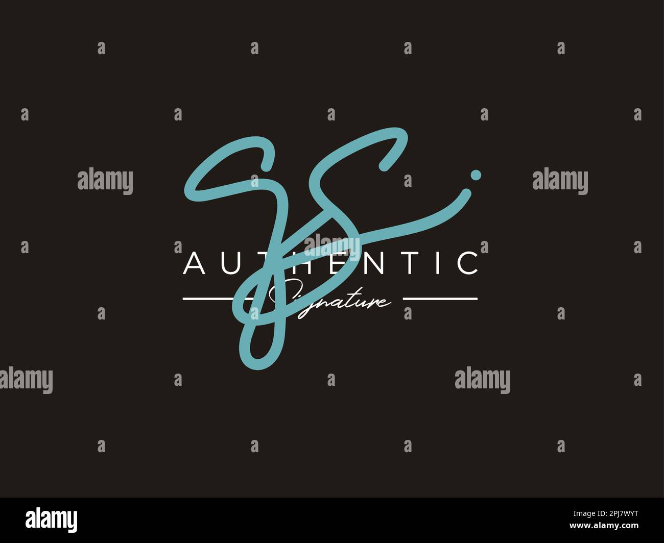 QS Signature Logo Template Vector Stock Vector Image & Art - Alamy