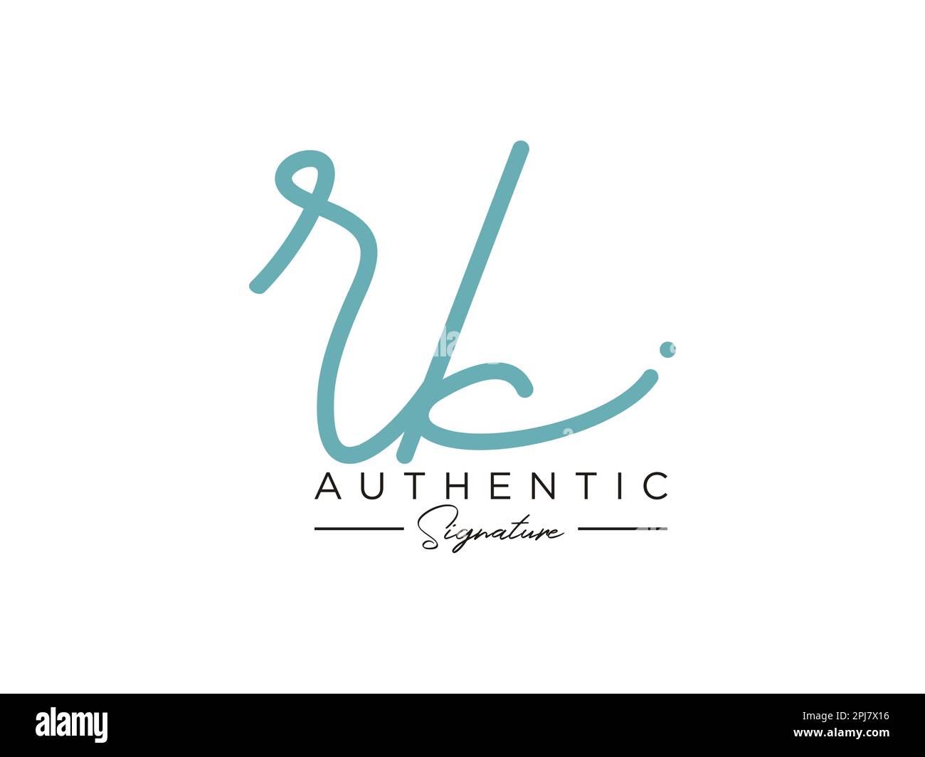 RK Signature Logo Template Vector Stock Vector Image & Art - Alamy