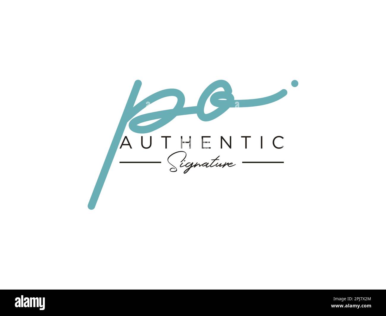 PO Signature Logo Template Vector Stock Vector Image & Art - Alamy