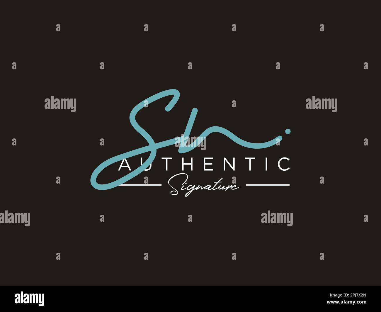 SN Signature Logo Template Vector Stock Vector Image & Art - Alamy
