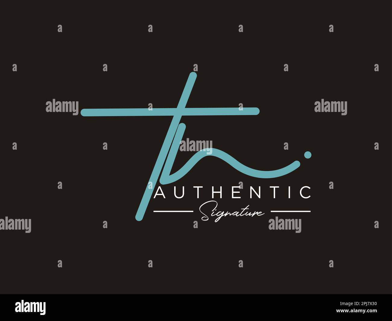 TN Signature Logo Template Vector Stock Vector Image & Art - Alamy