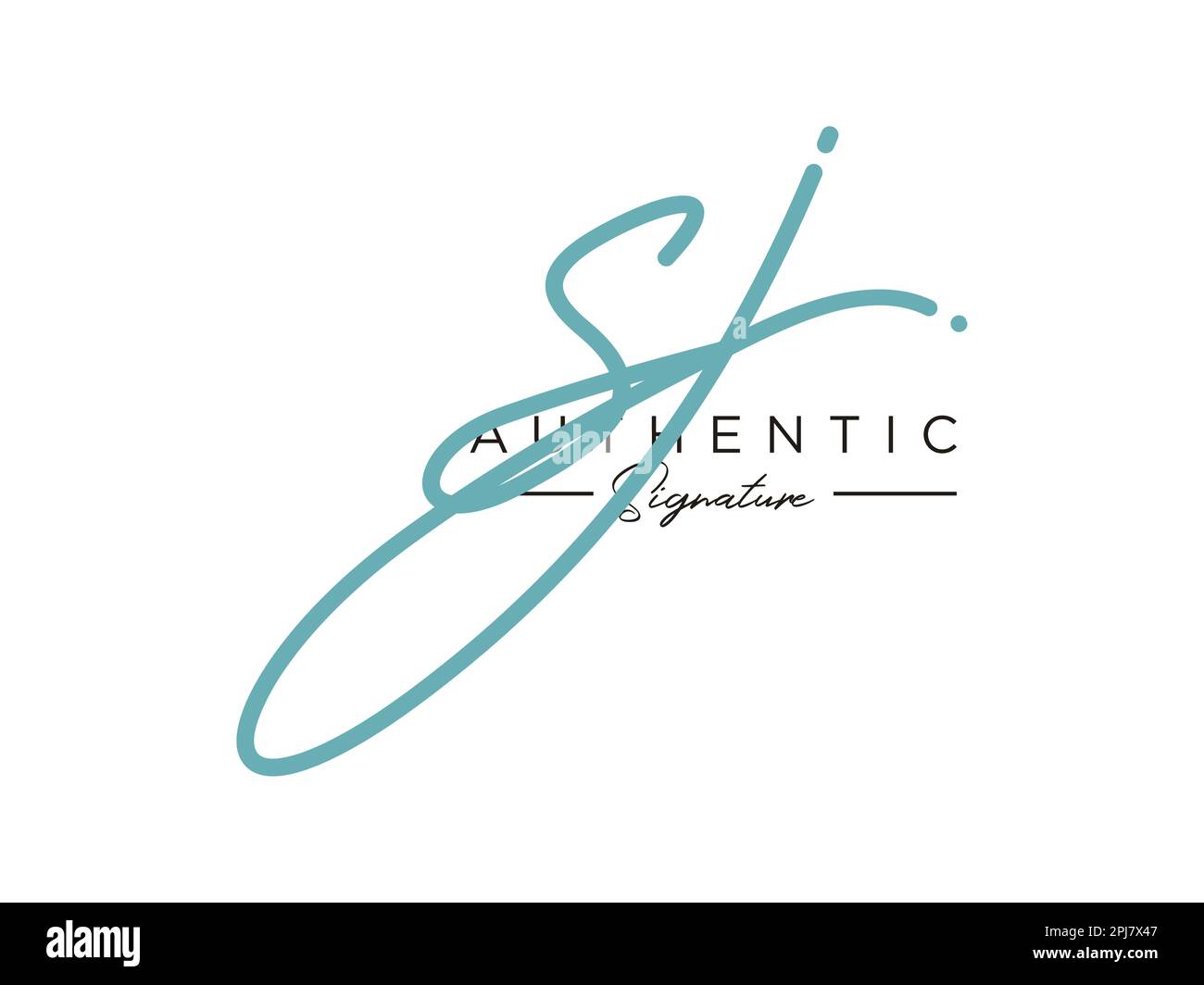 SJ Signature Logo Template Vector Stock Vector Image & Art - Alamy